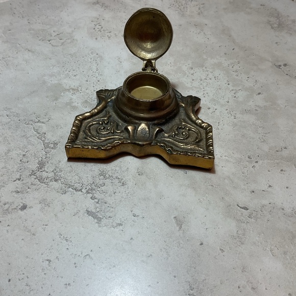 Accents | Antique Solid Brass Inkwell For Calligraphy Desk Set | Poshmark